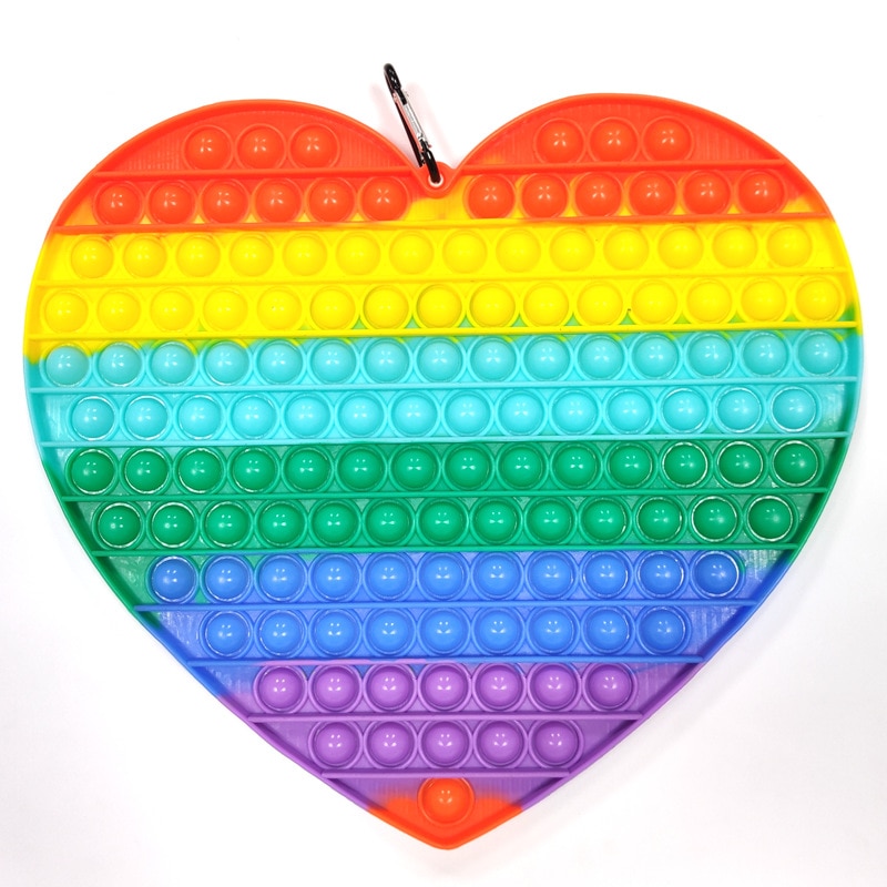 Luminous Glow in Dark Pop It Push Bubble Fidget Toys Stress Relief Toy ...