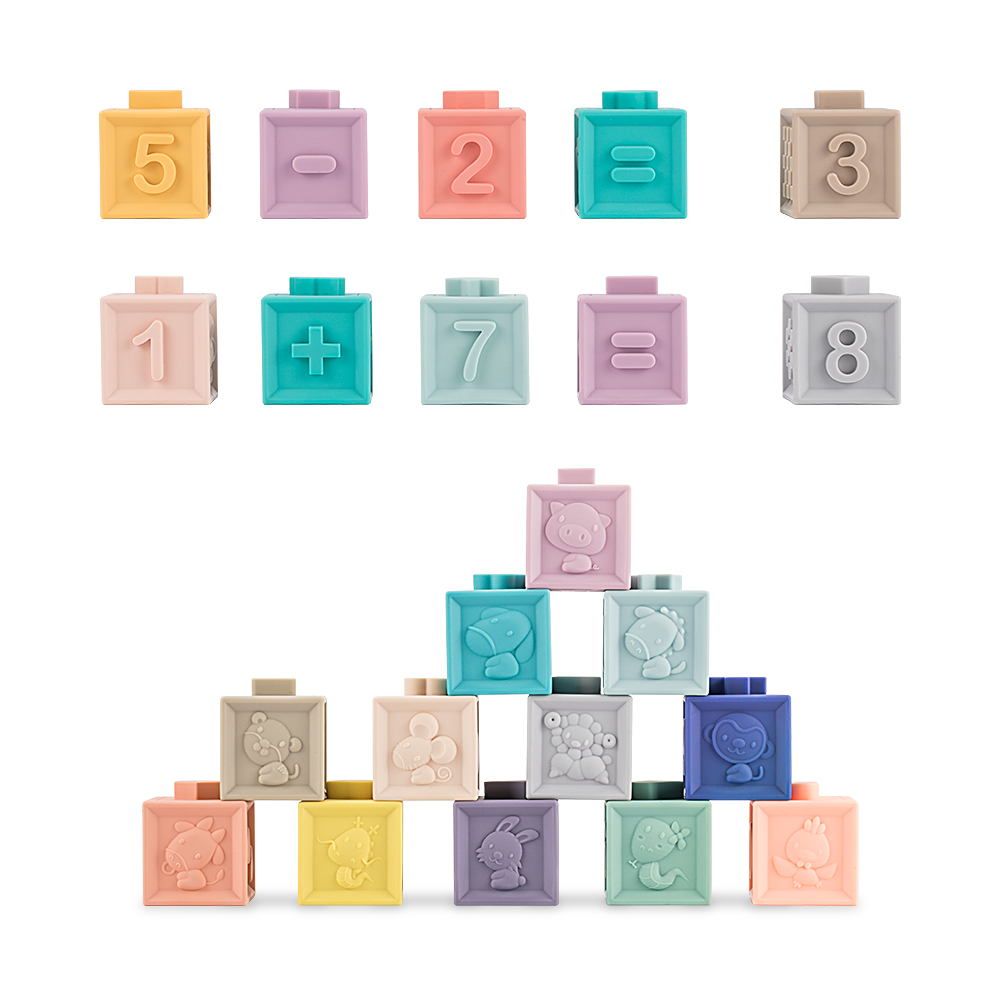 Soft Musical Squishy 3D Building Blocks - Pop It City