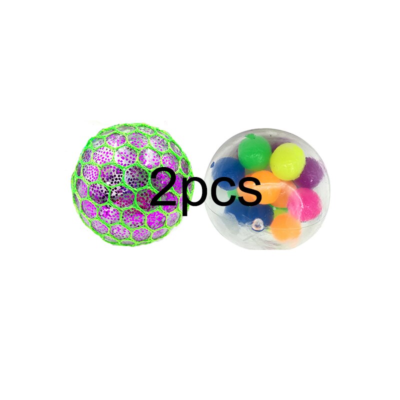 1/2pcs Clear Stress Balls Colorful Ball Autism Mood Squeeze Relief ...